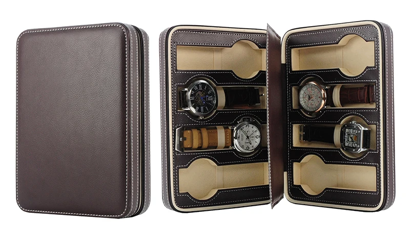 Watch Strap Holder - Store 10 Bands in a Leather Box