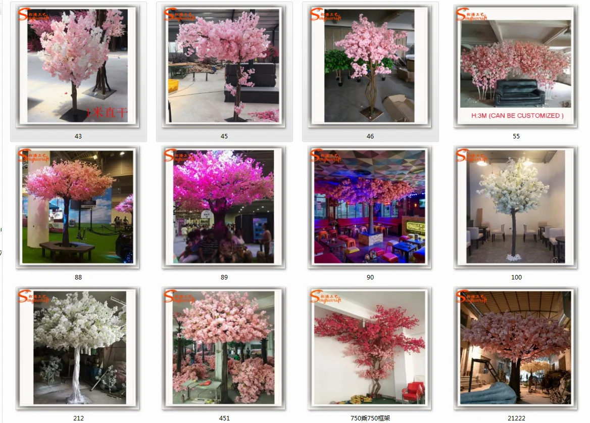 New Design Large Outdoor Artificial Cherry Blossom Tree Fiberglass Big ...