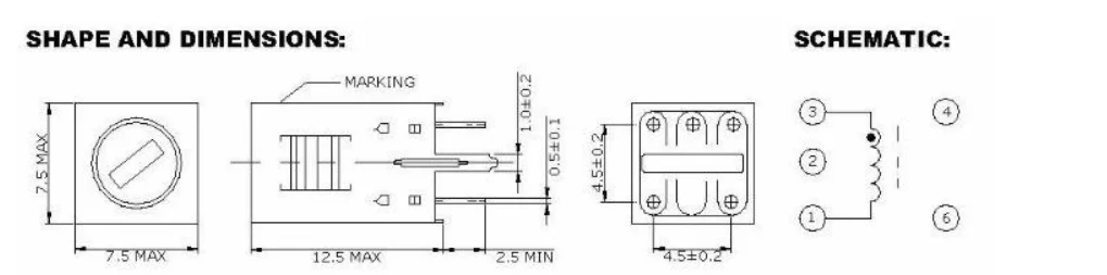 DIP Tunable Variable Oscillator IFT Transformer Inductor Coil - Magtop