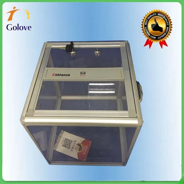 Collapsible Acrylic Ballot Box With Locks - Buy Acrylic Ballot Box ...