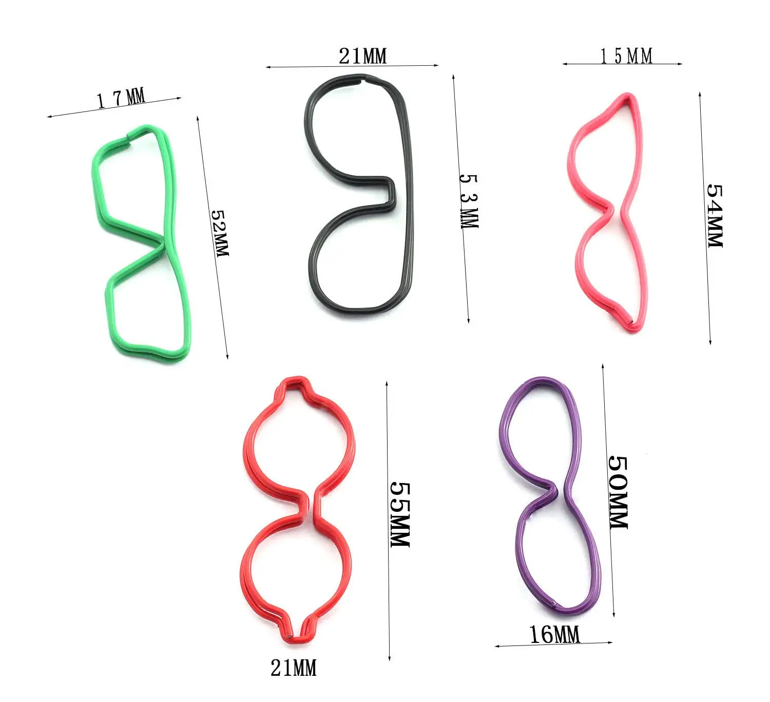 Colorful Glasses Shaped Paper Clips - Buy Glasses Shaped Paper Clip ...