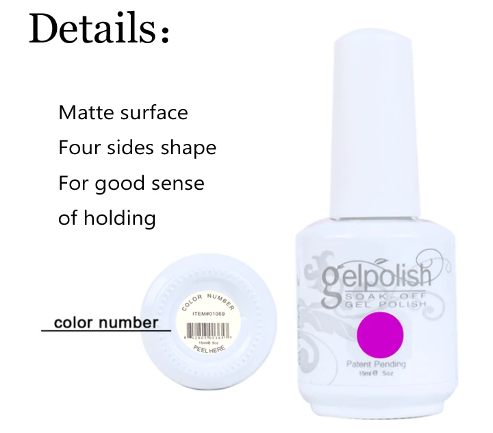 2017 New Unique 15ml Nail Gel Polish Bottle Color Painted Fancy Nail ...