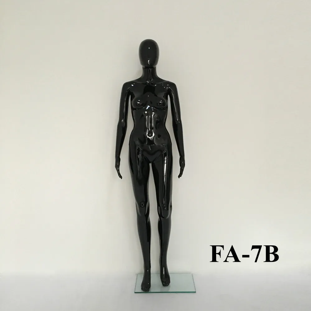 Plastic Fashion Cheap Bright Glossy Black Lady Female Dummy Mannequin ...