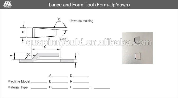 Lance and Form Tool (form-Up/down) CNC Turret Punch Press Tooling