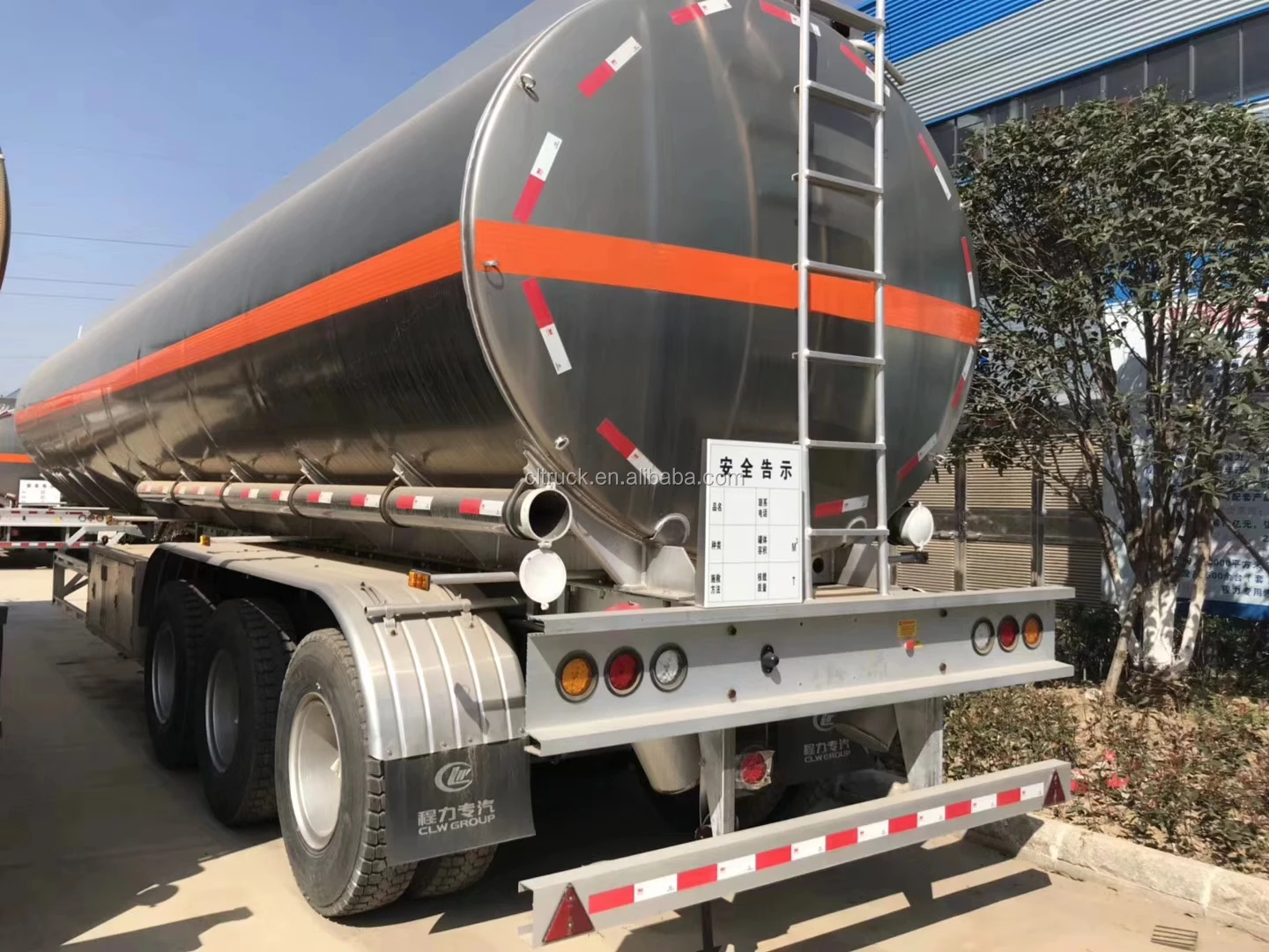 Customized 35000l Aluminum Alloy Oil Tank Trailer 3axles Fuel Tank Semi ...