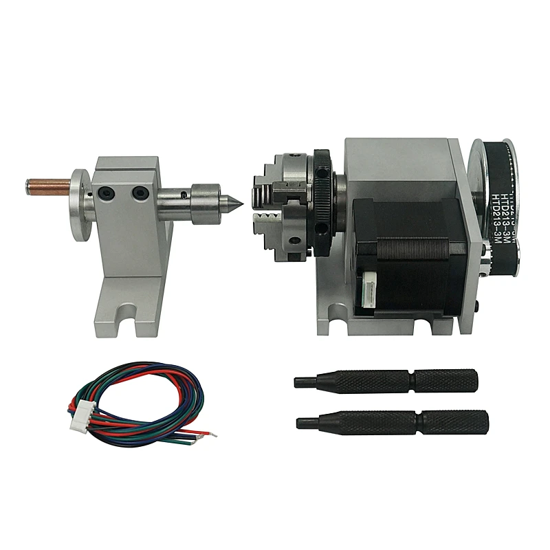 CNC Rotary 4th Axis with Chuck 50mm & NEMA17 Motor