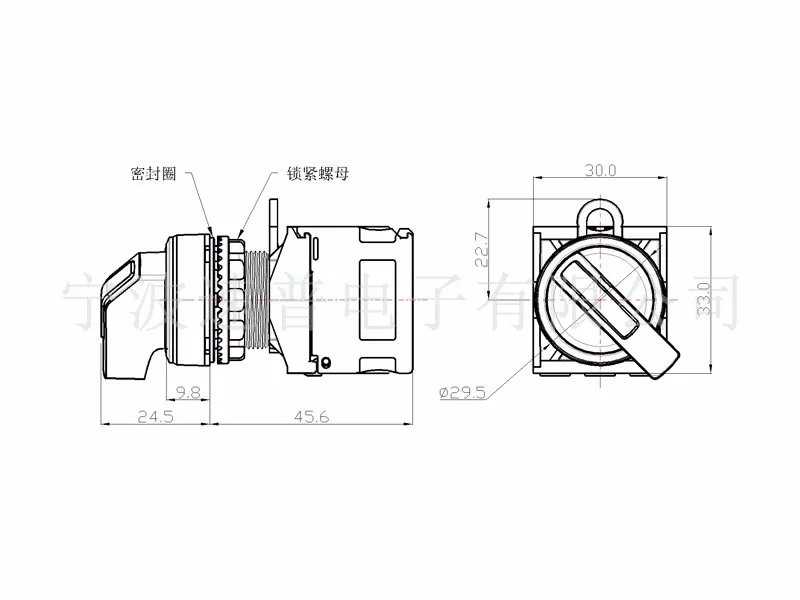 Wholesale Customized Red Waterproof Momentary Current Mini Rotary 2 ...