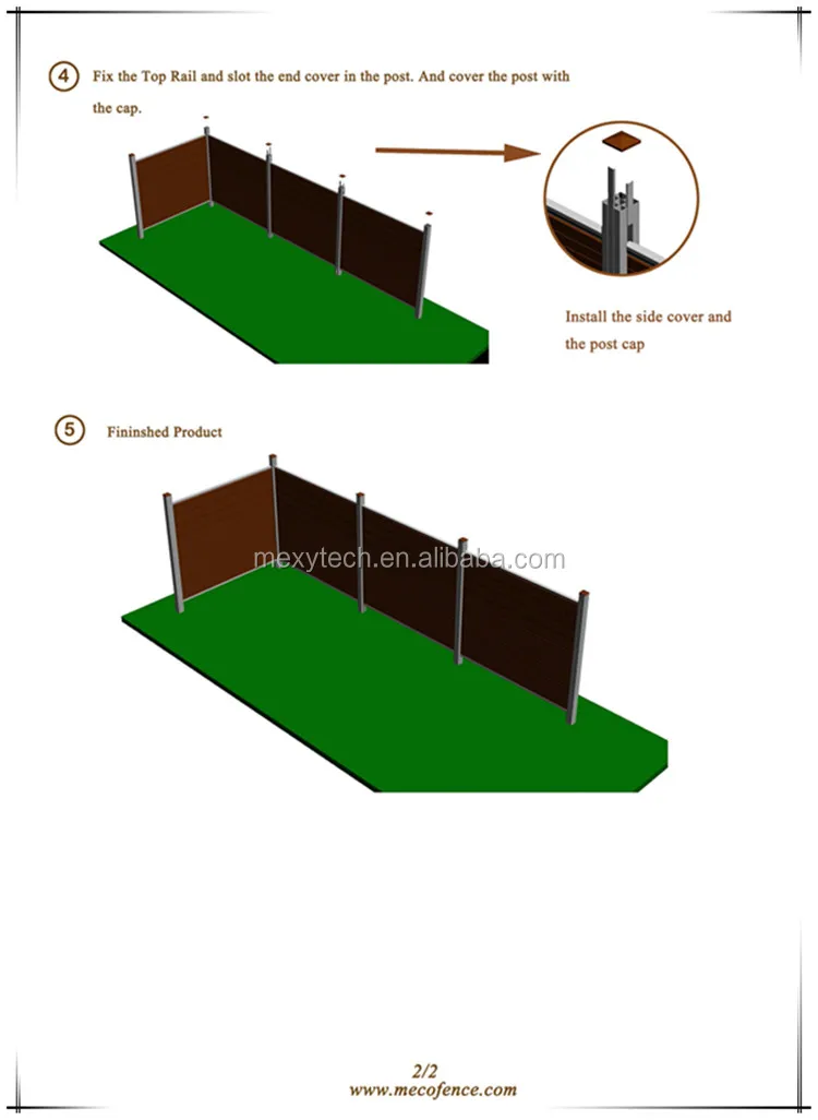 Chinese Style Fence Design Composite Fence Boards For Garden Fencing ...