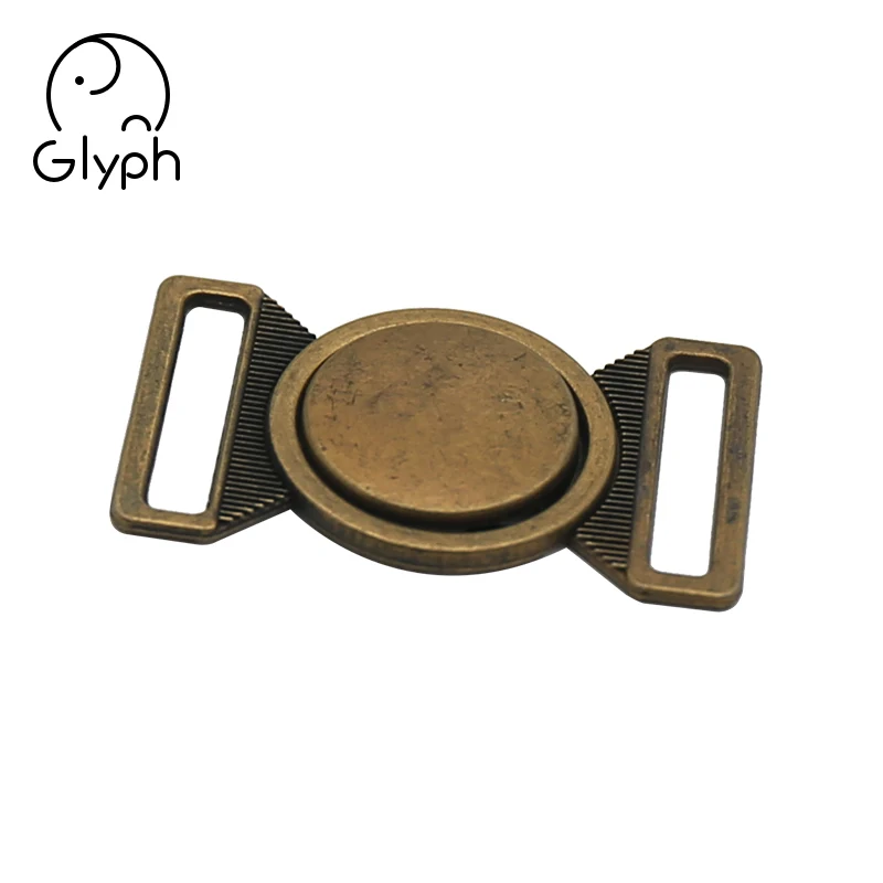 Antique Brass 25mm Metal Interlock Buckle Metal Clasp Closure - Buy 1 ...