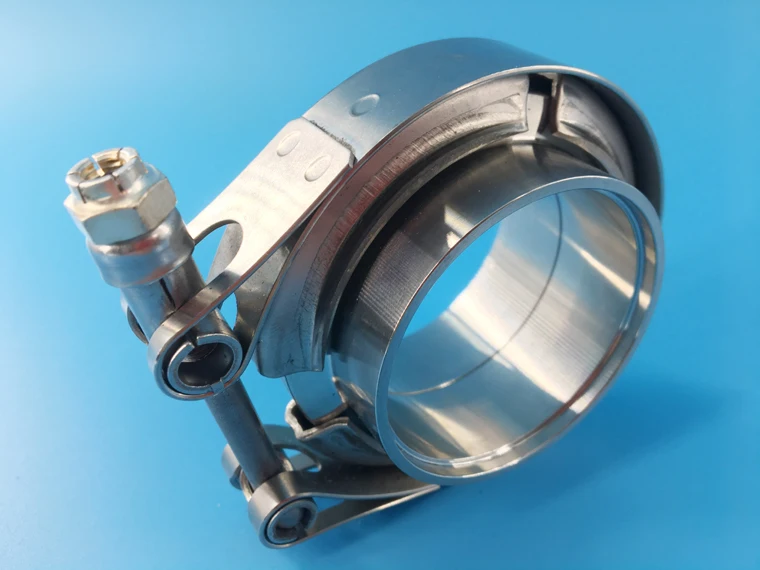 Jtld 고성능 터보 배기 파이프 퀵 릴리스 V 밴드 클램프 남성 및 여성 플랜지 또는 표준 플랫 플랜지 키트 Buy 304