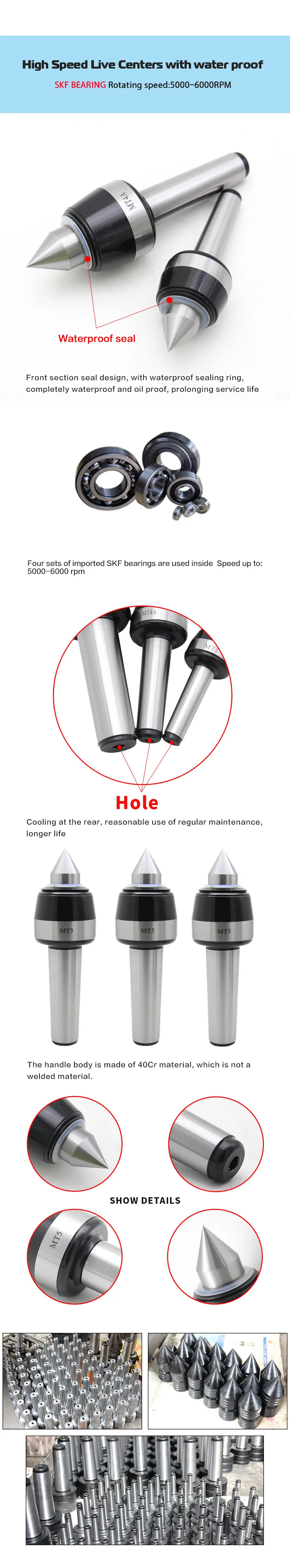 Machine Tools Adjustable Live Center Mt2 Mt3 Mt4 Extended Live Center ...