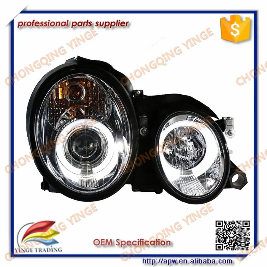 For W208 Clk200 Clk230 Clk280 Clk320 Clk430 Angel Eyes Led Headlight 97 ...