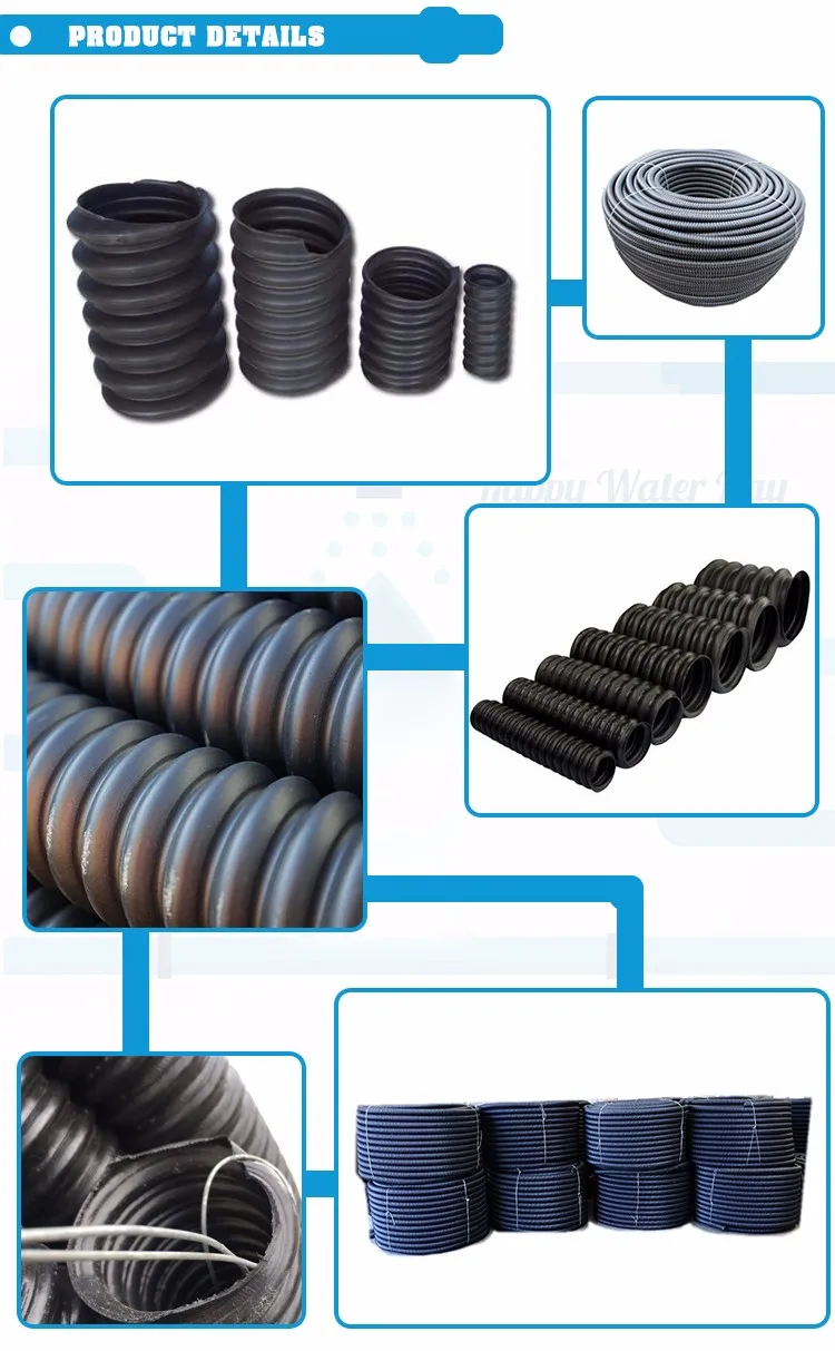 Hdpe Carbon Single Wall Corrugated Pipe - Buy Hdpe Double Wall ...