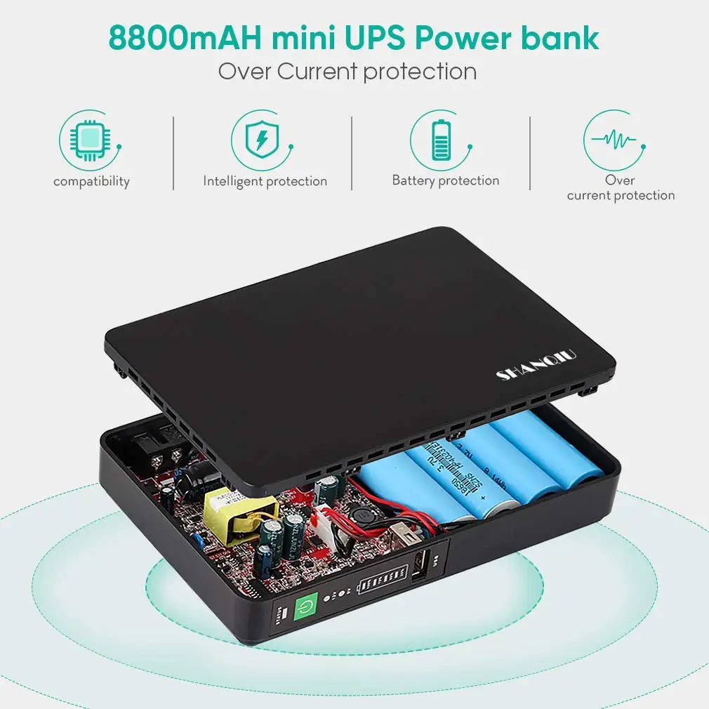 100-240v Mini DC Ups Poe Mini Ups 9v 12v 15v 24v for Router Modem ...