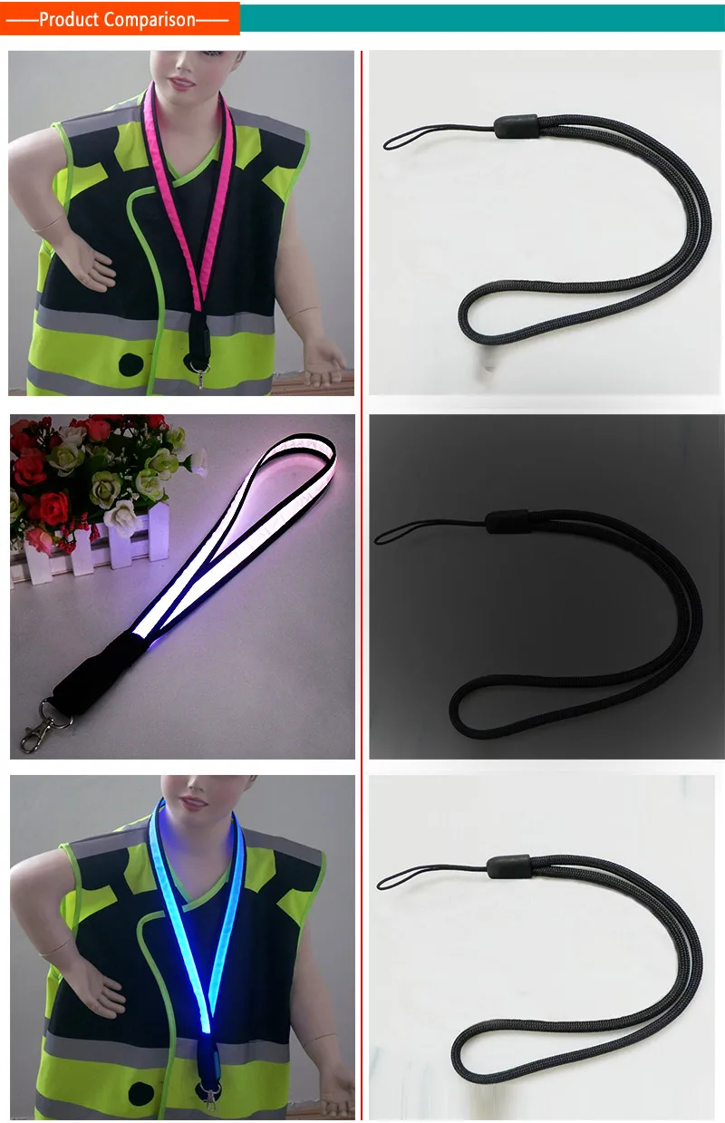 Promotion Light Up Led Flashing Lanyard With Id Card Holder - Buy Led ...