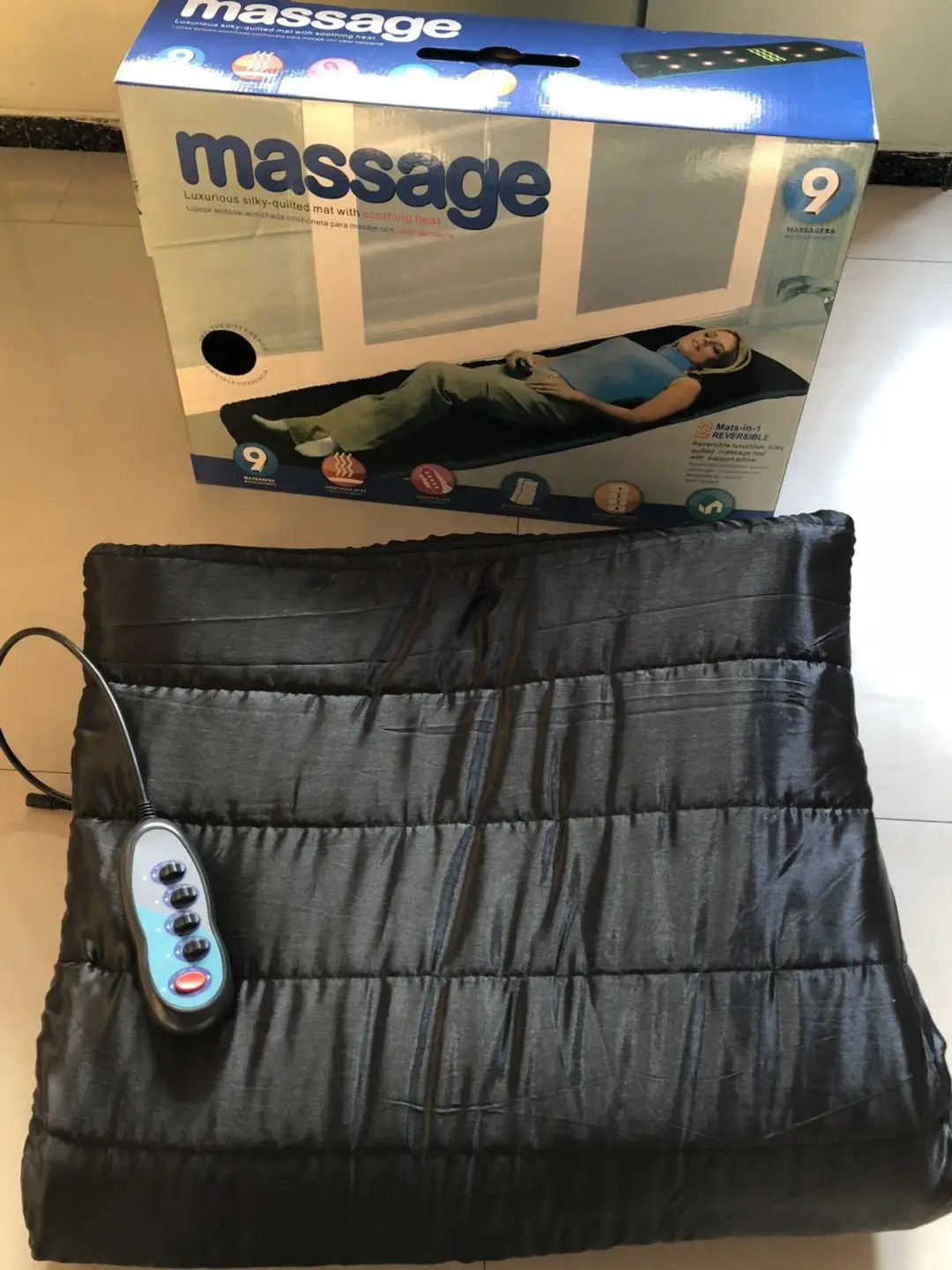 Full Body Electric Vibration Massage Pad Mattress Vibrator Back Mat ...