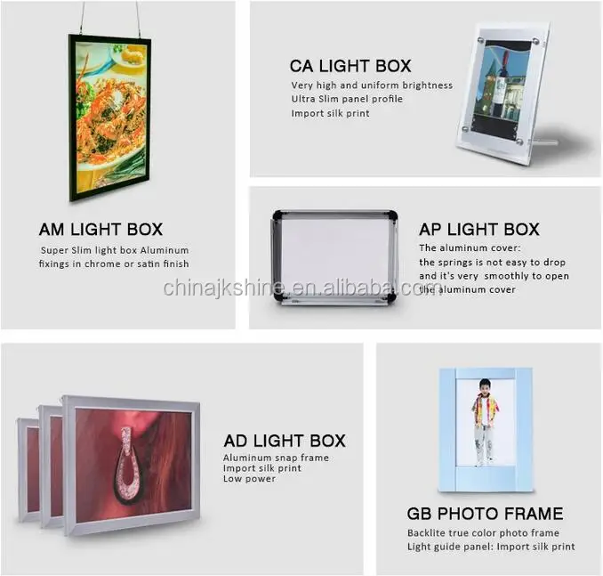 A0/a4/b1/b2 Advertising Light Boxes Aluminium Frame Slim Led Light Box ...