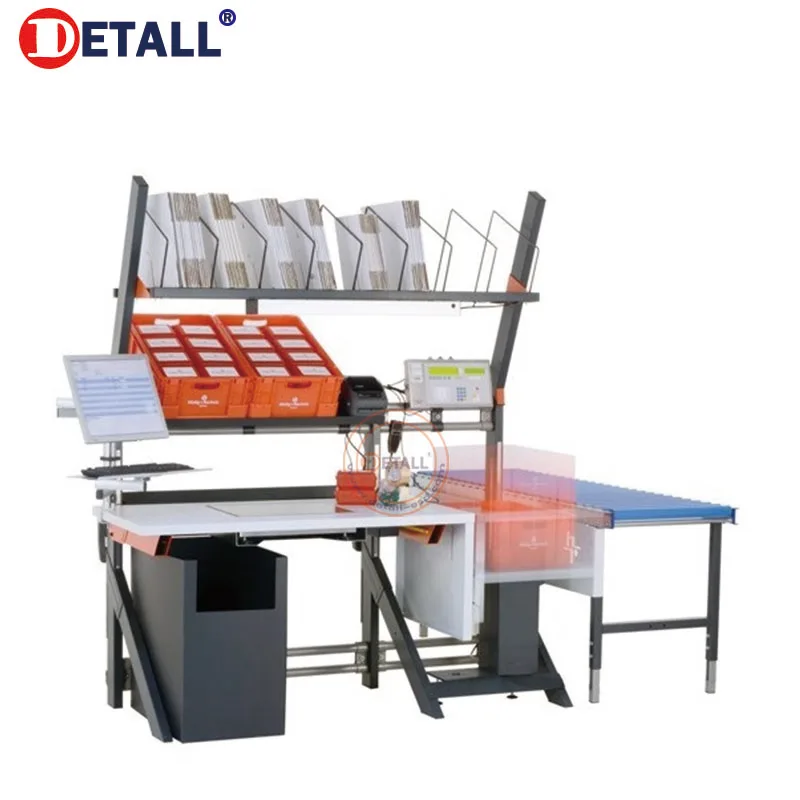 Detall. Industrial Rotating Packing Table With Cutting Machine And ...