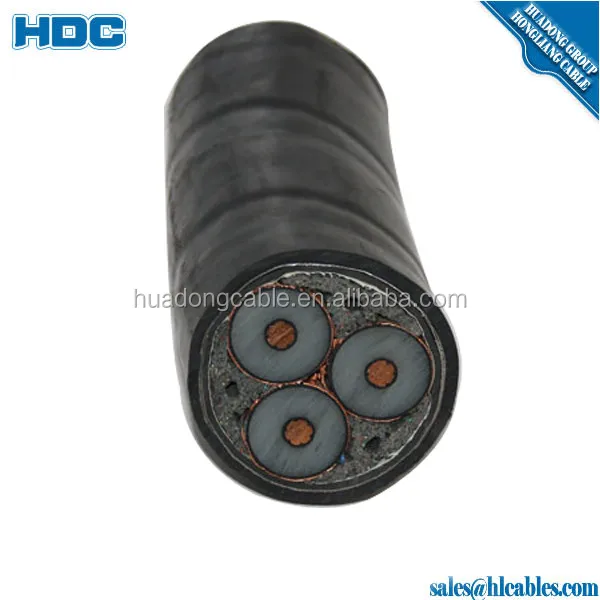 Medium Voltage Power Cable 1.9/3.3kv 3c 35 95 150 185mm2 Fine Copper ...