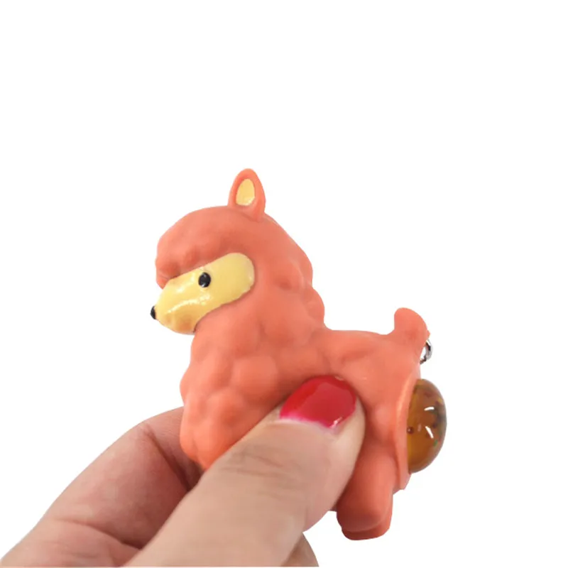 Cute Animal Poopoo Llama Plastic Keychain,3d Squeeze Llama Poop Pvc ...