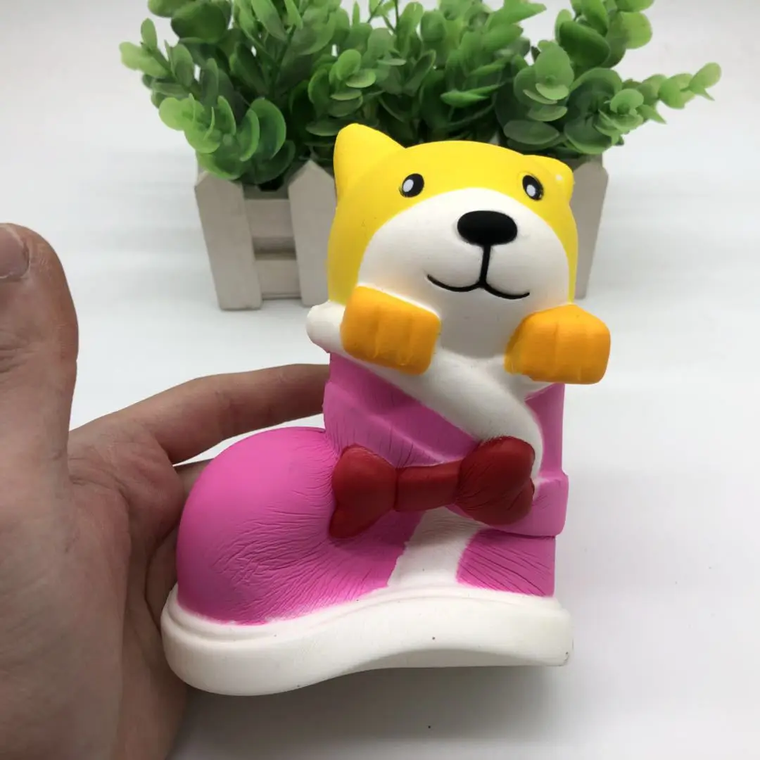 High Quality New Style Funny Soft Slow Rising Squishy Dog With Pink ...