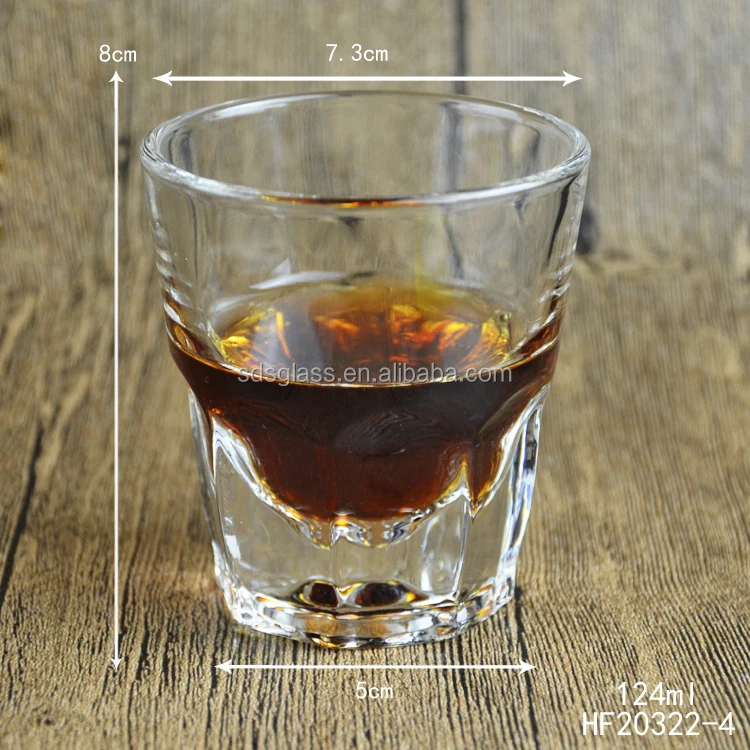 Personalized Special Shape 124ml Double Wall Cone Shaped Shot Glass For ...