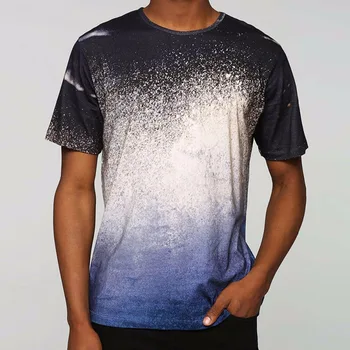 Fashion Blank Tee Designed Color Combined Gradient Color Spray Painting ...