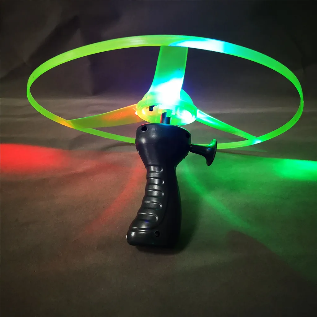 Pull Line Flying Saucer With Led Light Toys - Buy Funnny Cool Popular ...
