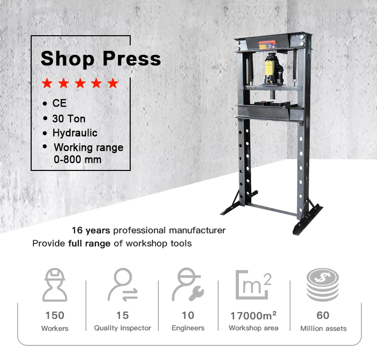 30 Ton Hydraulic Press Manual Hydraulic Shop Press - Buy Shop Press ...