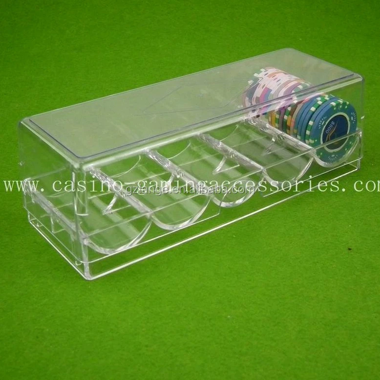 100pcs Capacity Acrylic Poker Chip Floats 40mm Casino Chip Tray With ...