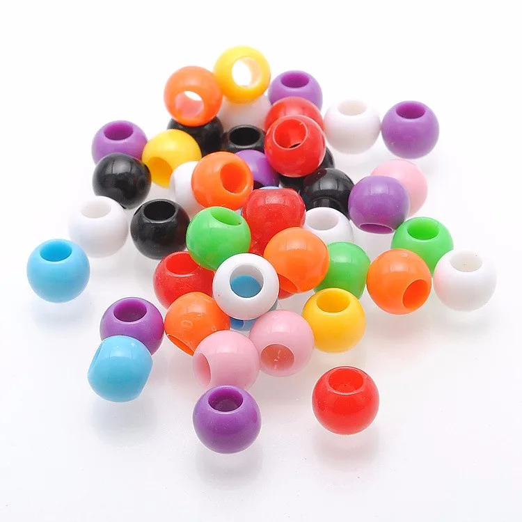 Yiwu Factory Wholesale Acrylic Plastic Beads Plastic Pony Beads - Buy ...