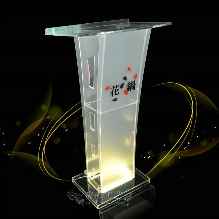 Transparent Led Organic Glass Acrylic Church Pulpit Podium Lectern ...