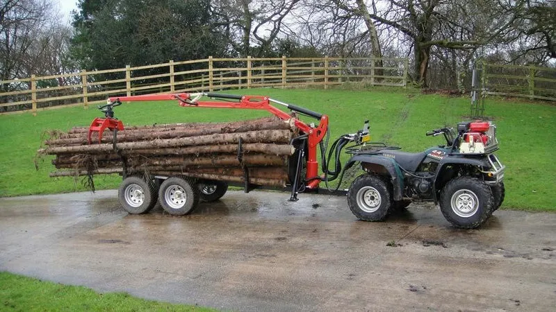 Timber Trailer With Rotating Grapple Atv Log Loader - Buy Log Loader ...