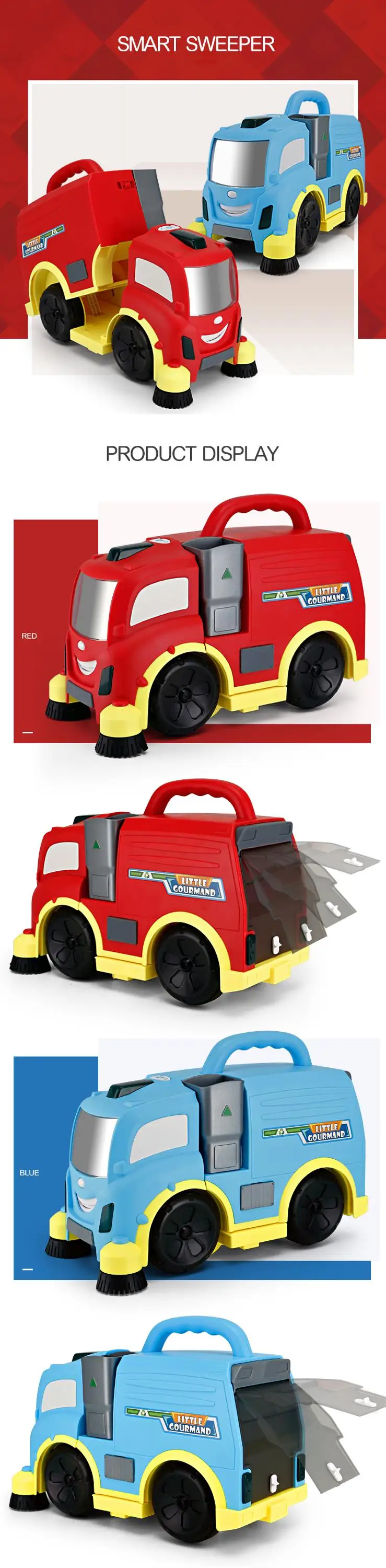 RASTAR Electric Sweeper Toy - RC Dump Truck Fun for Kids