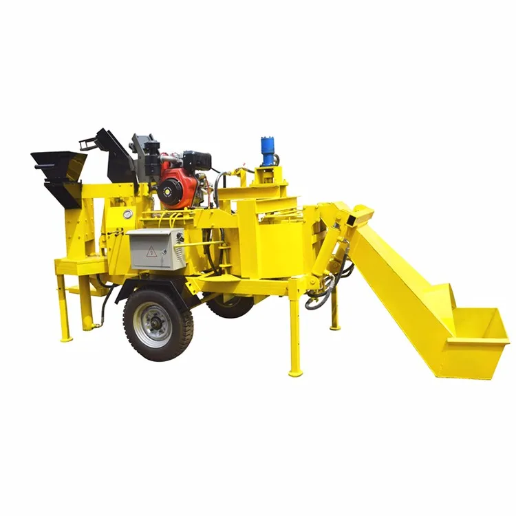 M7MI Hydraulic Interlocking Earth Brick Press - Diesel Brick Mould