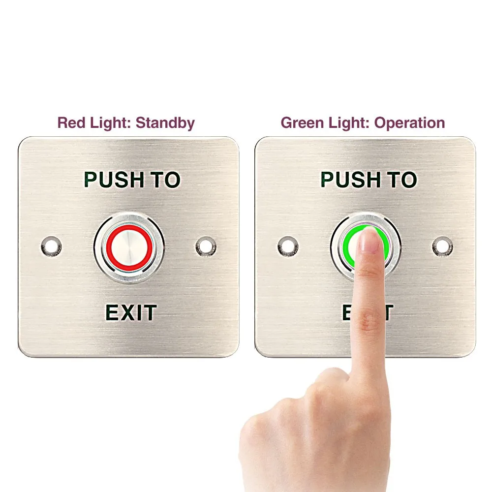 Weatherproof Ip65 Home Exit Push Button Office Release Stainless Steel ...