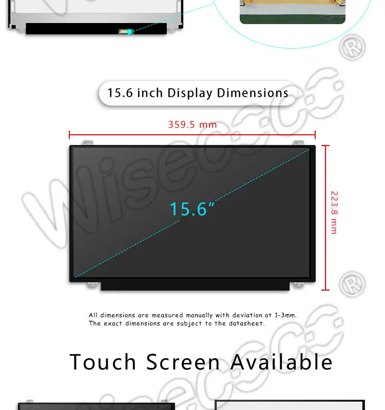 15.6 Inch 30pin Slim Thin Led Backlight Ips Tft Lcd Lcm Tft Display ...