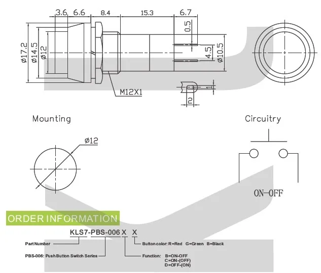 Good Quality 349 Kls Brand Push Button Switch Datasheet - Buy Push ...