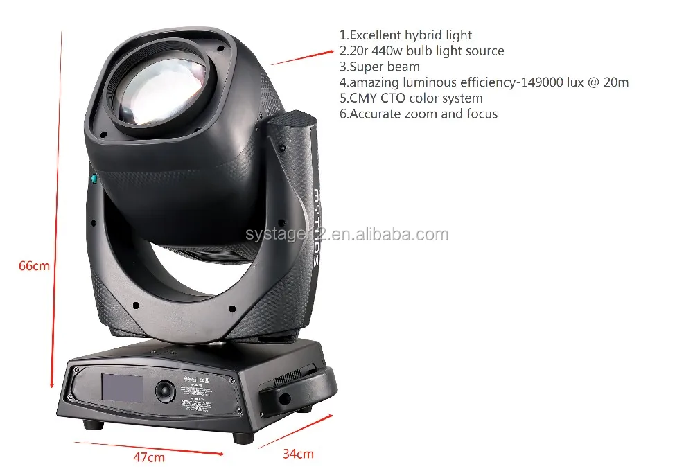 Top Selling Clay Paky 440w Mythos 20r CMY CTO Moving Head Beam Mythos2 ...