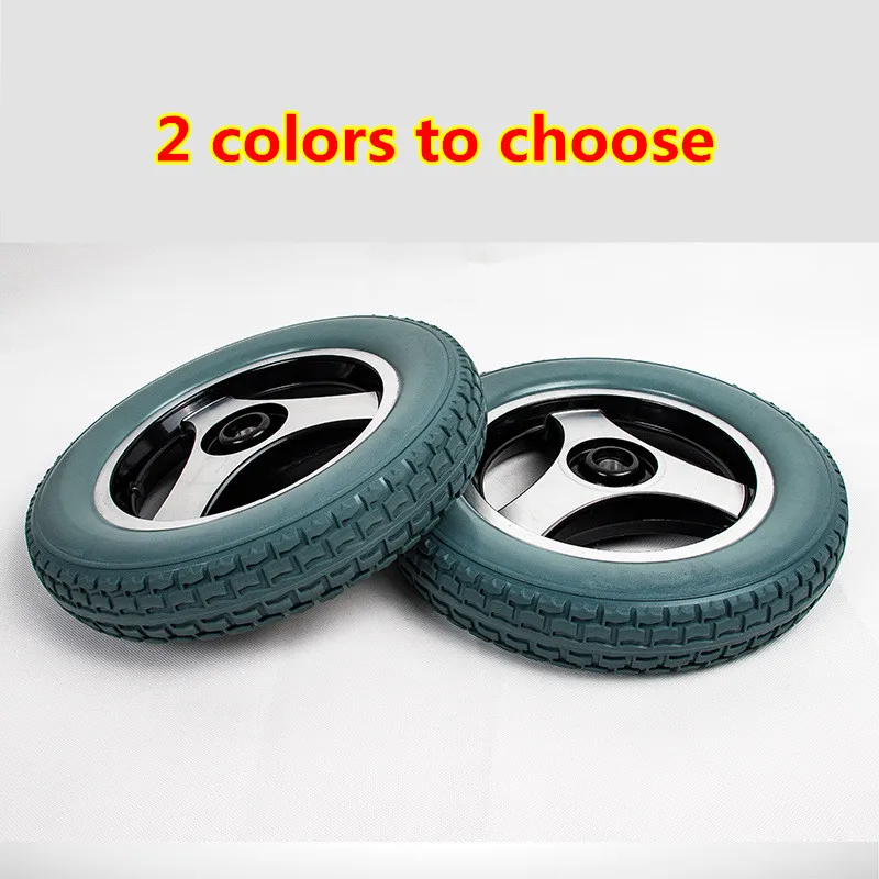 Manufacturer 12 Inch Aluminum Alloy Hub Solid Rear Wheel For Wheelchair ...