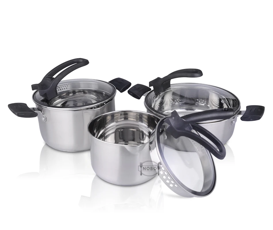 Top Quality Kitchen Usage Stainless Steel Set Of 3 Masterclass Premium ...