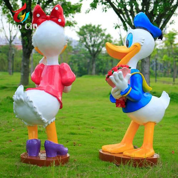 Customized Fiberglass Life Size Donald Duck Statues