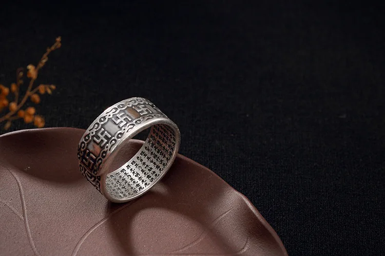 Men 990 Silver Rings Trendy Classic Chinese Dragon Good Luck S925 Solid ...