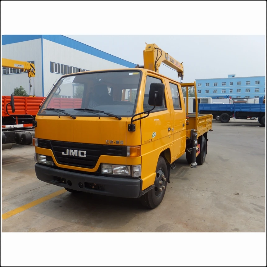 Hochwertiger 2ton JMC Klein-LKW-Kran mit Doppelkabine, LKW-Kran für den ...