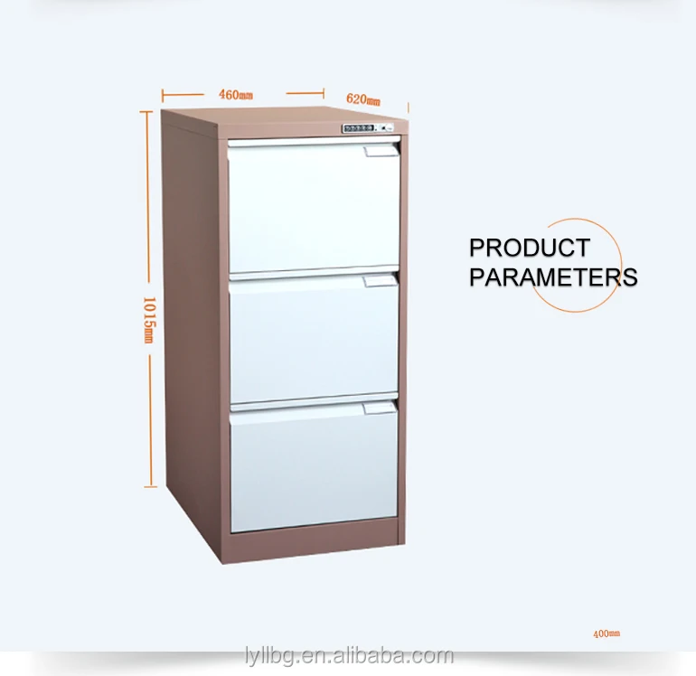 Produk Baru 3 Laci Kabinet Penyimpanan Kata Sandi Logam Kabinet Arsip ...