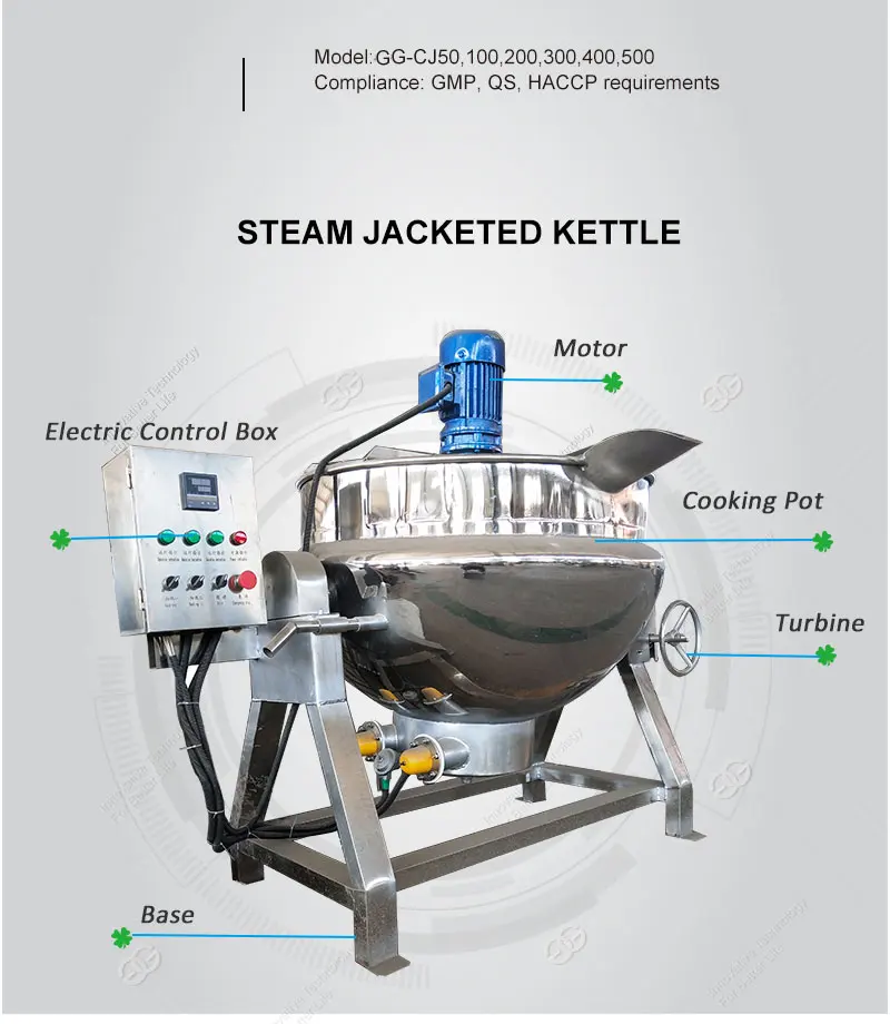 Industrial Steam Jacketed Cooking Vat 1000 Liter Cooking Pot Rice Egg ...