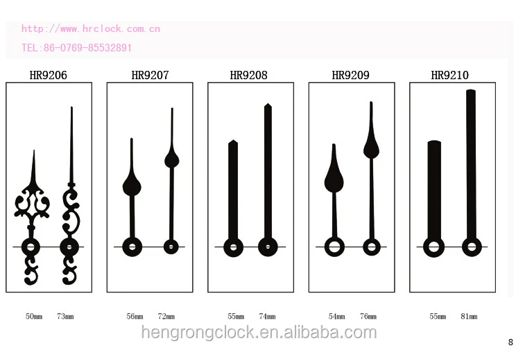 Custom Color Unique Clock Hands Diy Clockwork Parts Metal Clock Hands ...