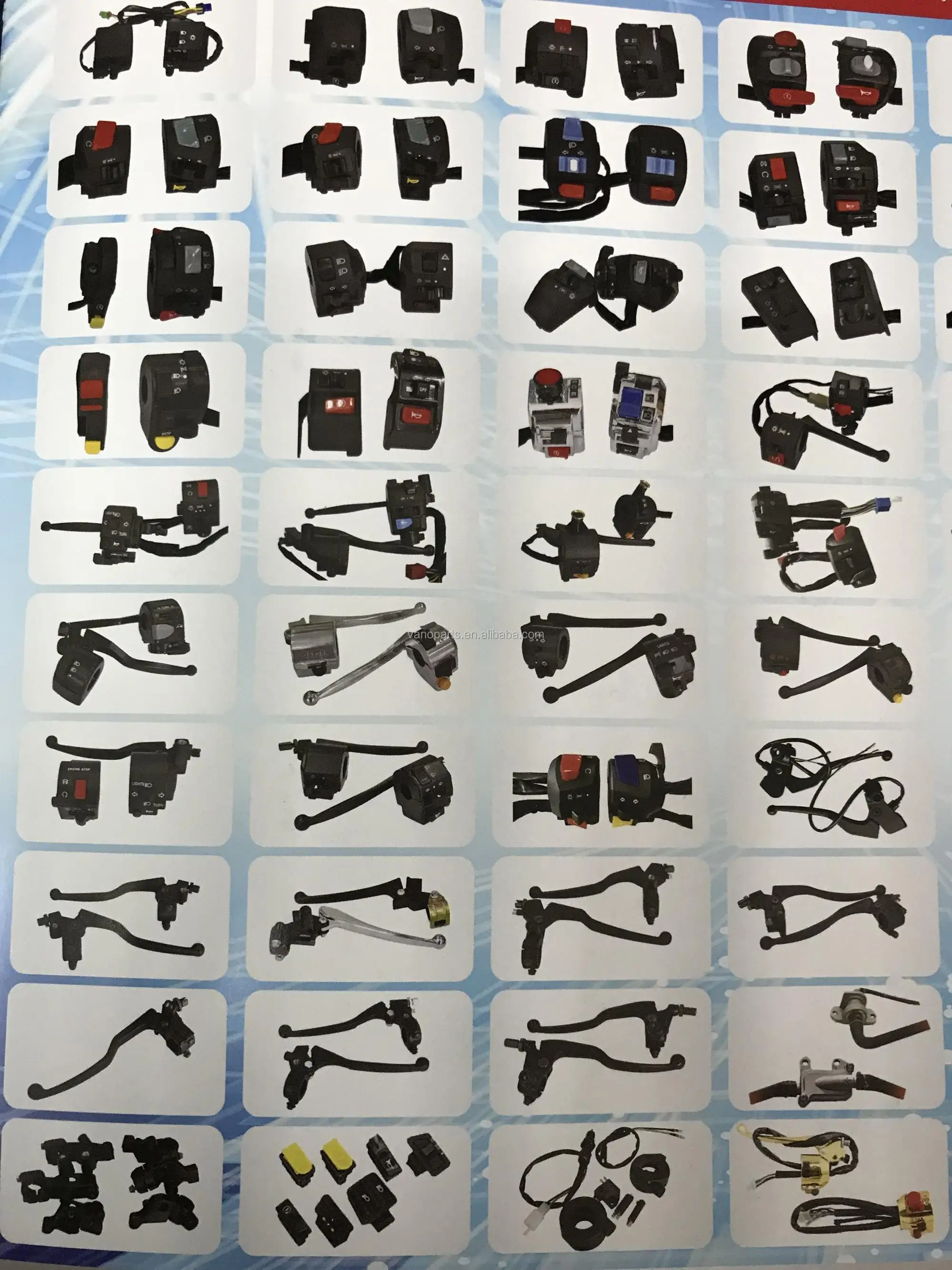 Motorcycle push button switch on off stop 3 function click switch ...