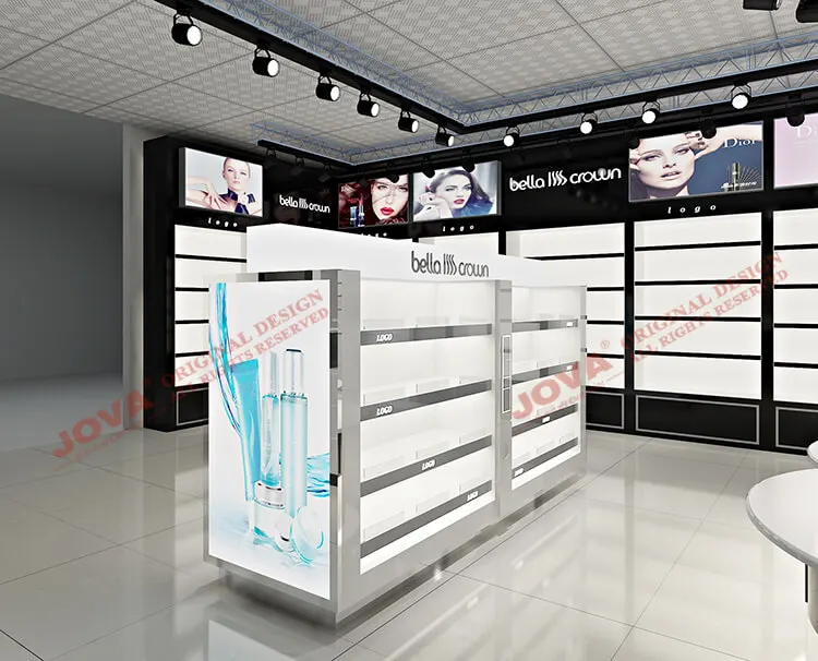 Makeup Shelf Ideas - Elegant Display for Beauty Salons