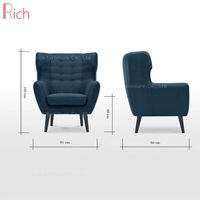High Back Single Sofa Chair - Modern European Design